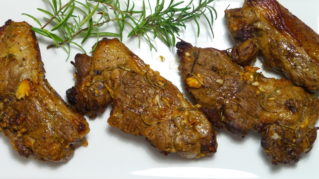 Lamb Steaks with Rosemary and Garlic
